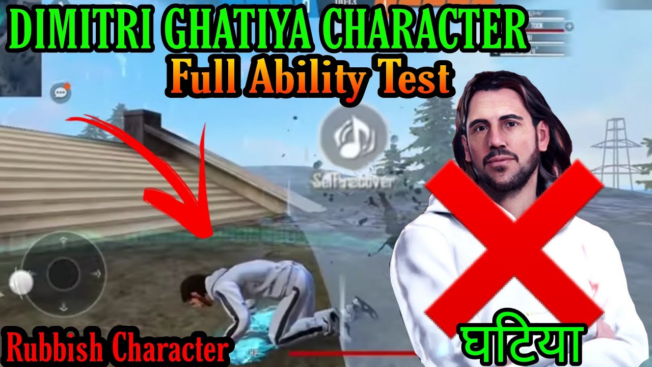 FREE FIRE NEW CHARACTER DIMITRI | LIVE ABILITY TEST || RUBBISH ...