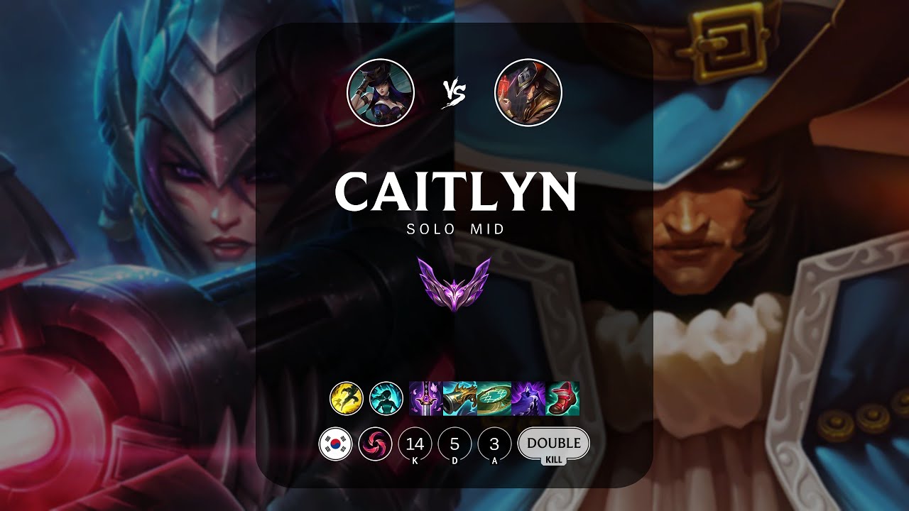 Caitlyn Mid vs Twisted Fate - KR Master Patch 13.24 - YouTube