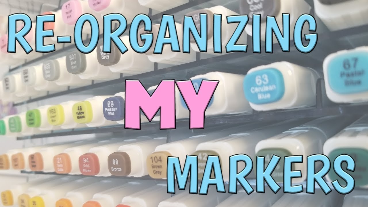RE-ORGANIZING MY MARKER COLLECTION (2019) - YouTube