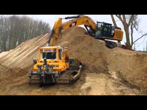 cat 336 E und cat 734 im Einsatz - YouTube