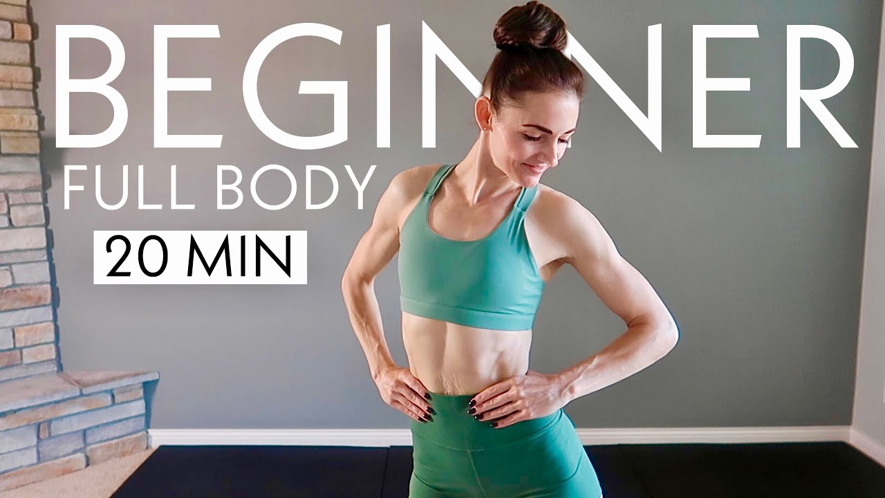 20 min TOTAL BEGINNER FULL BODY Workout (No Equipment) + Music & Beeps ...