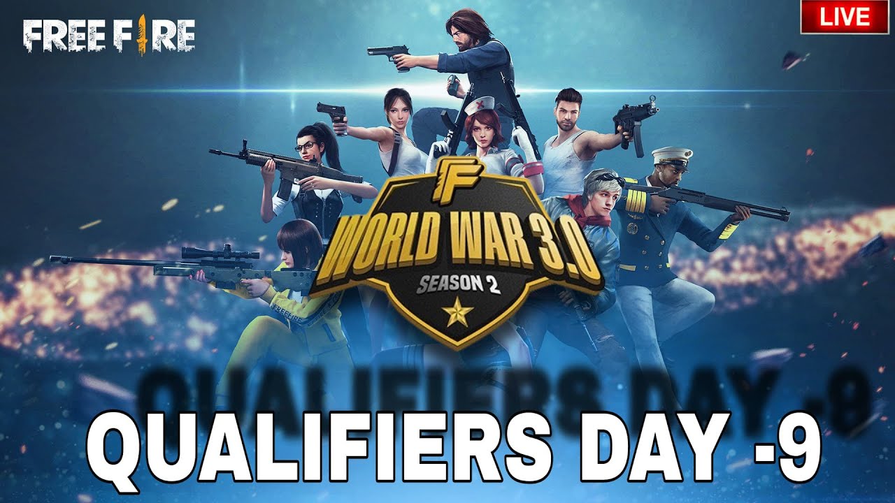 FREE FIRE WORD WAR SESON TWO QUALIFIERS DAY 9 LIVE #LIVE@BLACKEAGLE999# ...