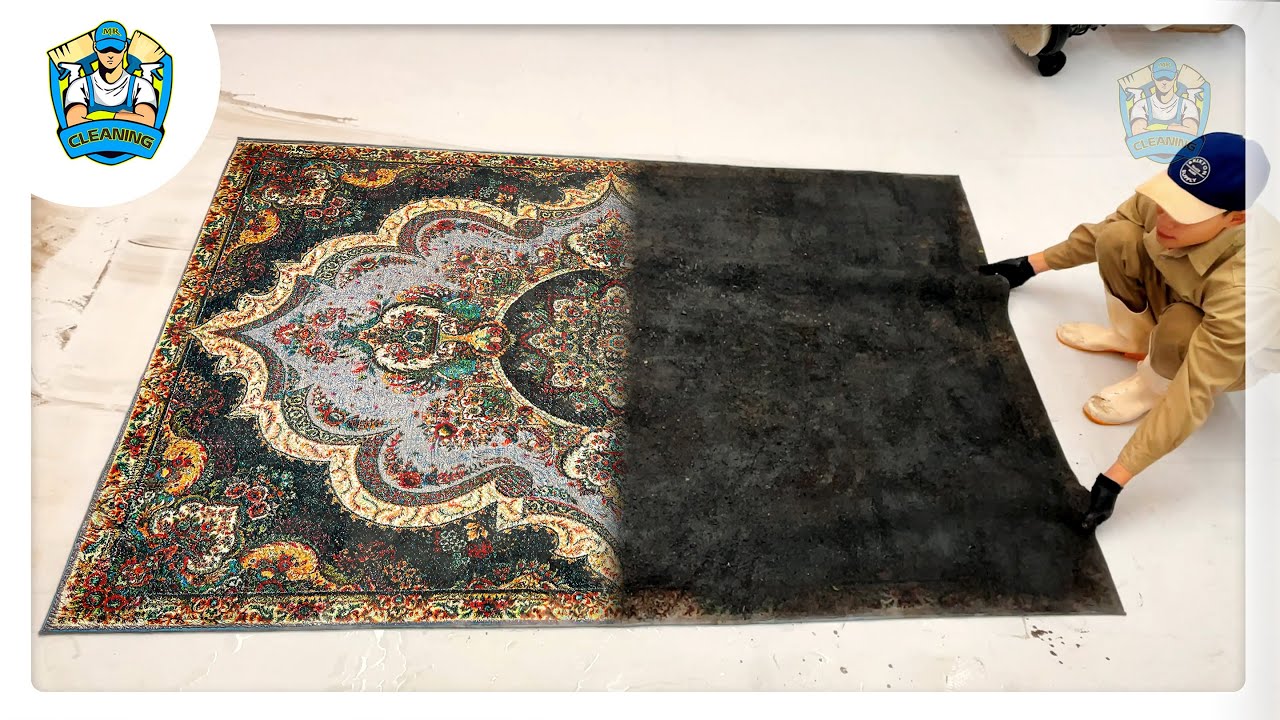Pee Hard: Pee Soaked Rug Cleaning with a Vengeance! Satisfying ASMR ...