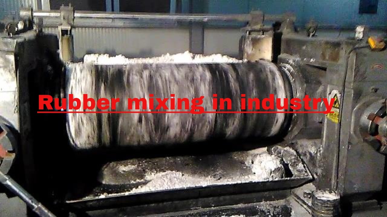 Rubber mixing in industry, batch preparation, rubber mixing #1 - YouTube