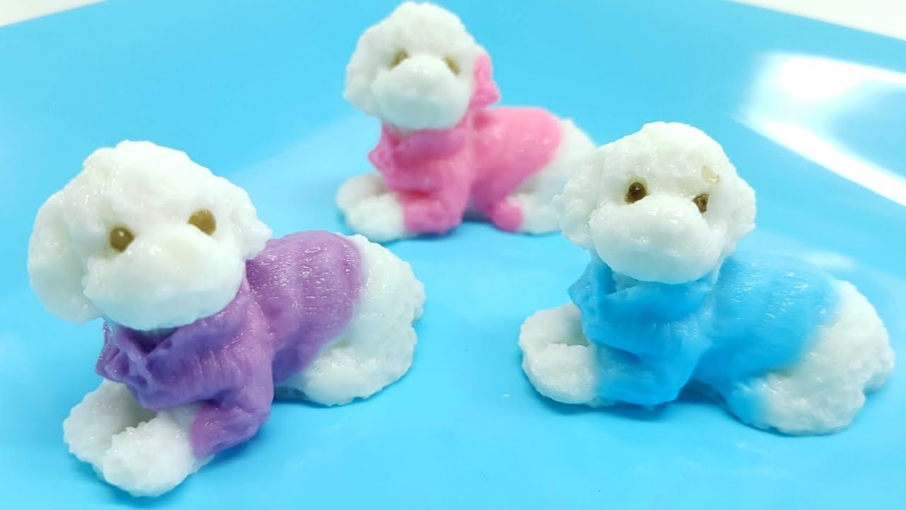 How to make Puppy Jelly with Coconut Milk Jelly Dessert I Puddle Dog ...
