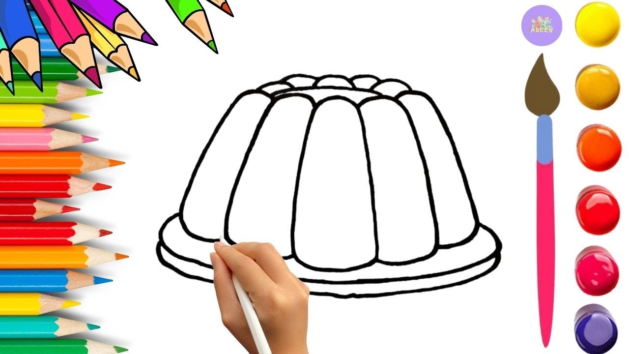 How To Draw cute Jelly Drawing, Painting & Coloring For Kids and ...