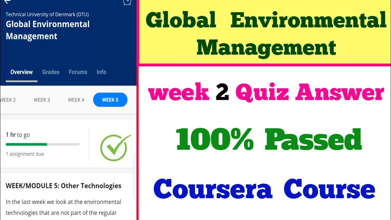 Global environmental management week 2 quiz answer || week two Quiz ...