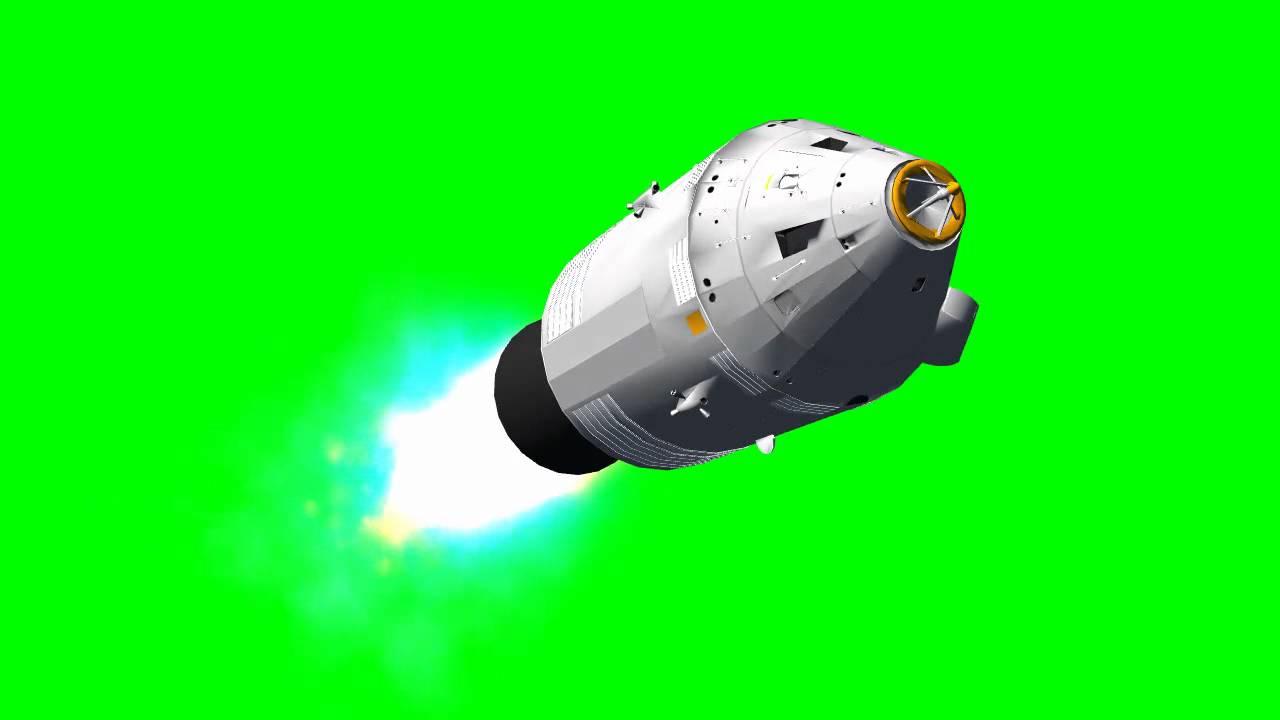 Apollo Command Module flies - Part 1 - green screen effects - free use ...