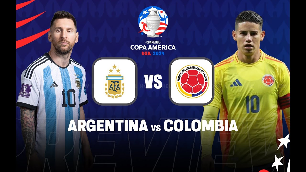🔴LIVE : Argentina vs Colombia | THE FINAL | Copa America 2024 | Full ...