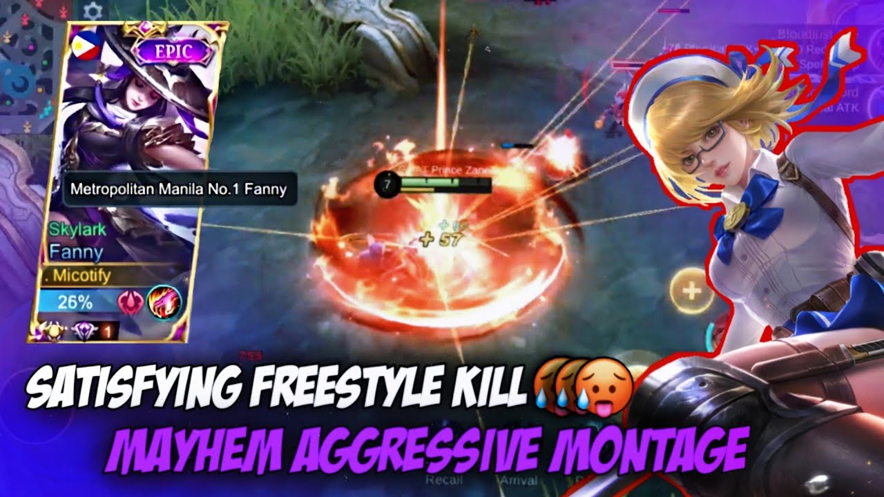 Satifying Aggressive Freestyle Kill!! || Fanny Montage || Mlbb || Micotify - YouTube