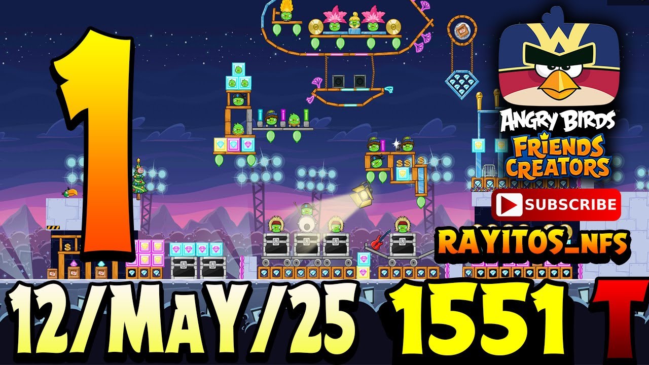 Angry Birds Friends Level 1 Tournament 1551 Highscore POWER-UP ...