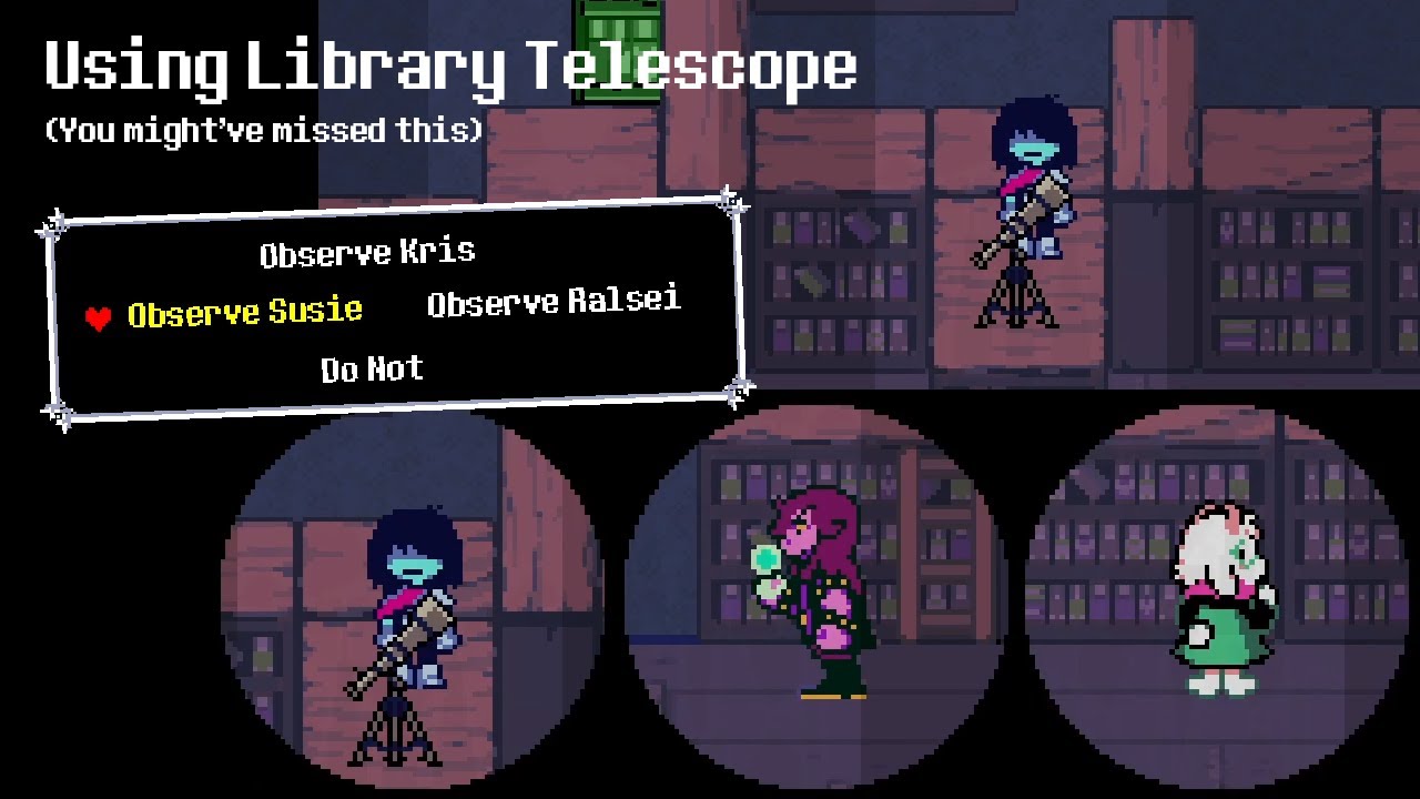 Peeking Through the Library Telescope – Deltarune Chapter 4 - YouTube