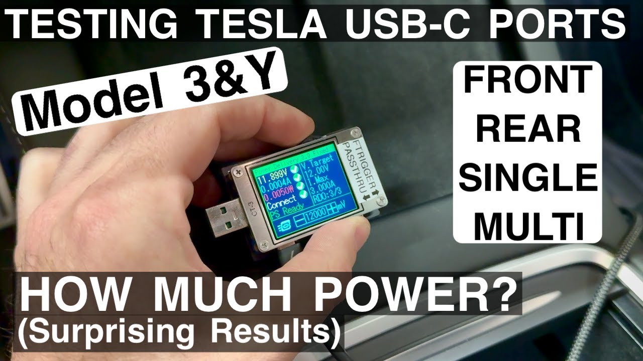 Tesla USB-C Ports - How Much Power? - YouTube