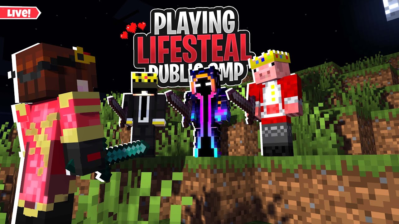 MINECRAFT LIFESTEAL LIVE! 👑 | YOU CAN ALSO JOIN | MINECRAFT PVP | JAVA ...