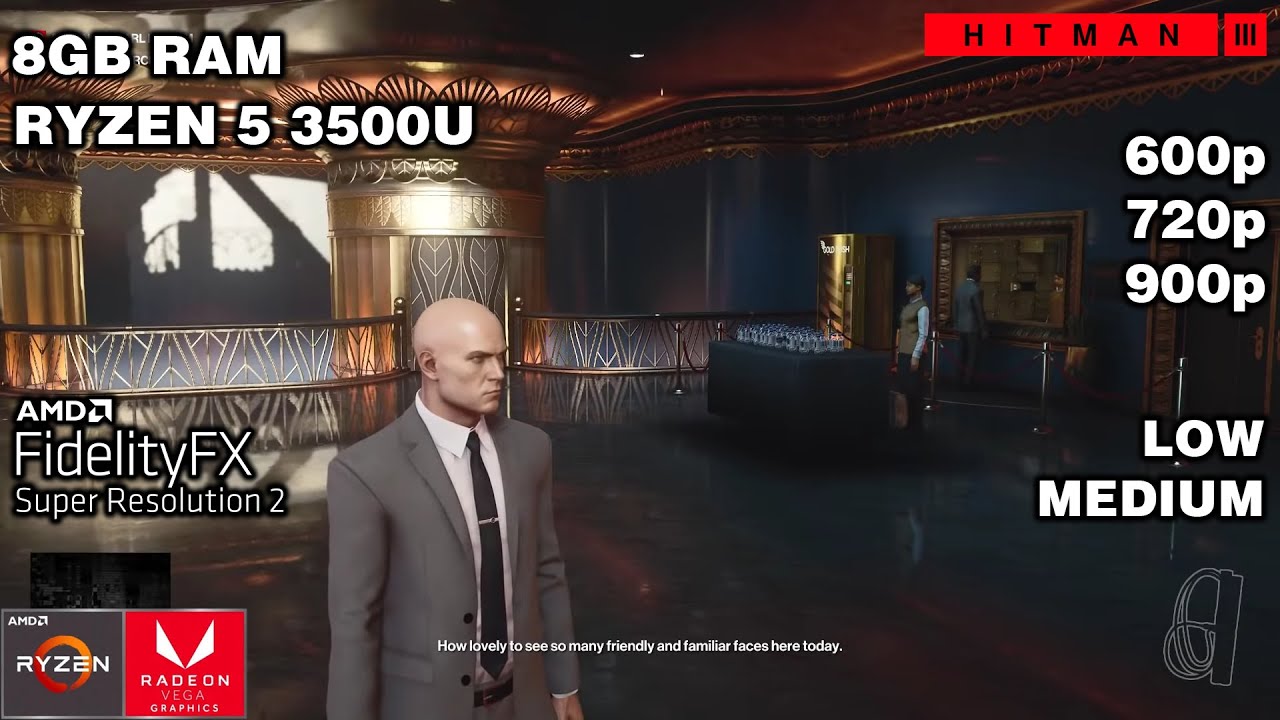 HITMAN 3 | RYZEN 5 3500U | 8GB RAM | VEGA 8 | BENCHMARK - YouTube