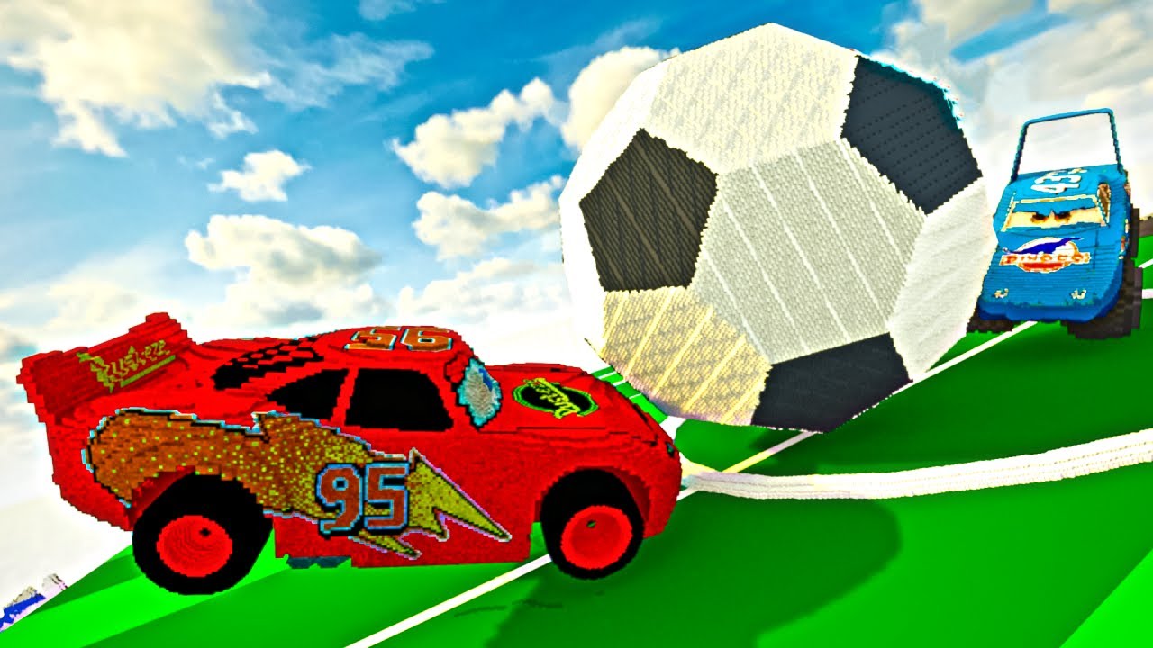 LONG CARS vs BIG FOOTBALL in Teardown - YouTube