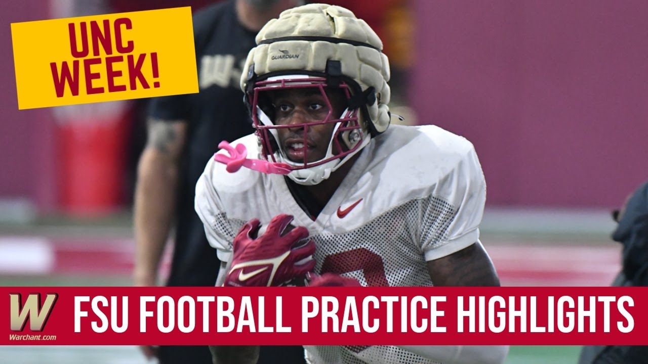 FSU Football PRACTICE HIGHLIGHTS | UNC Week Tuesday Practice | Warchant ...