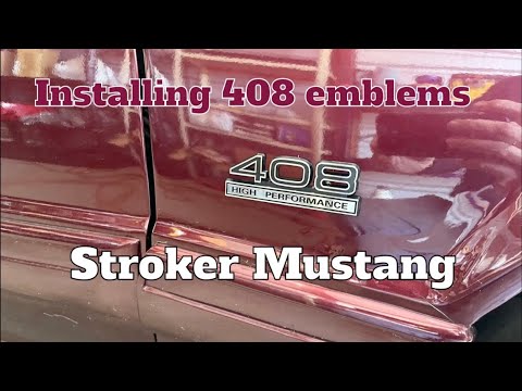Installing 408 emblems on the Mustang - YouTube