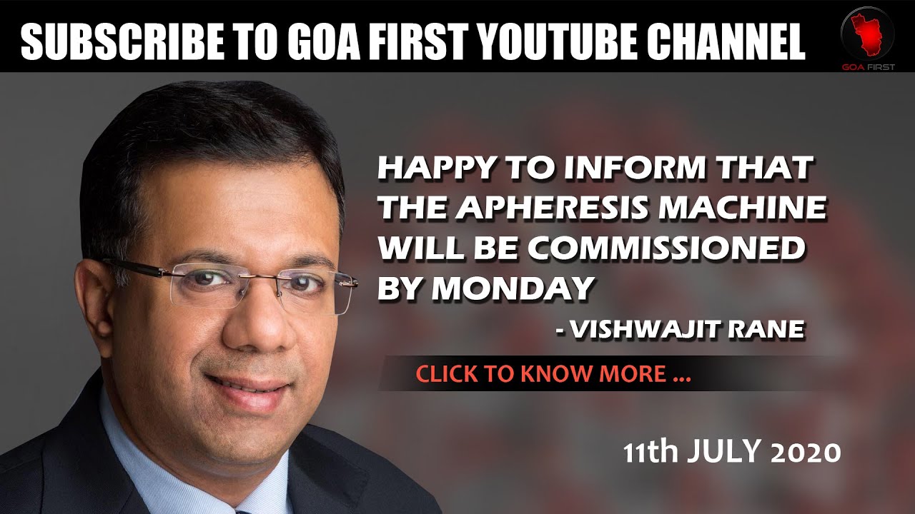 GOA HEALTH MINISTER VISHWAJIT RANE SHARES IMPORTANT UPDATES - YouTube