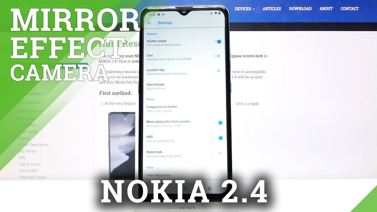 How to Manage Camera Mirror Effect in NOKIA 2.4 – Remove Reflection ...