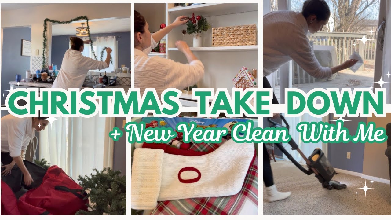 TAKE DOWN CHRISTMAS MOTIVATION | NEW YEAR CLEAN WITH ME - YouTube