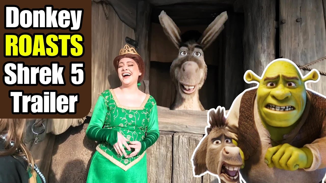 Donkey ROASTS the New Shrek 5 Trailer | Full Meet in DreamWorks Land ...