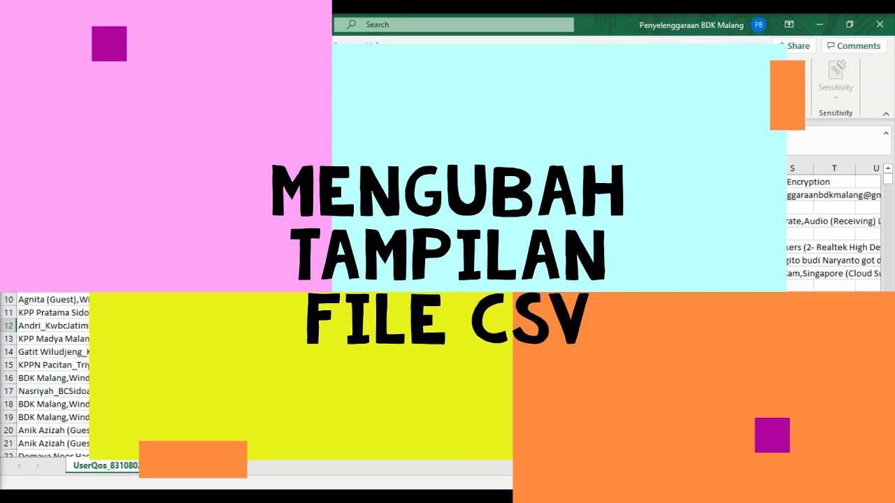[EXCEL] Mengubah Tampilan File CSV - YouTube