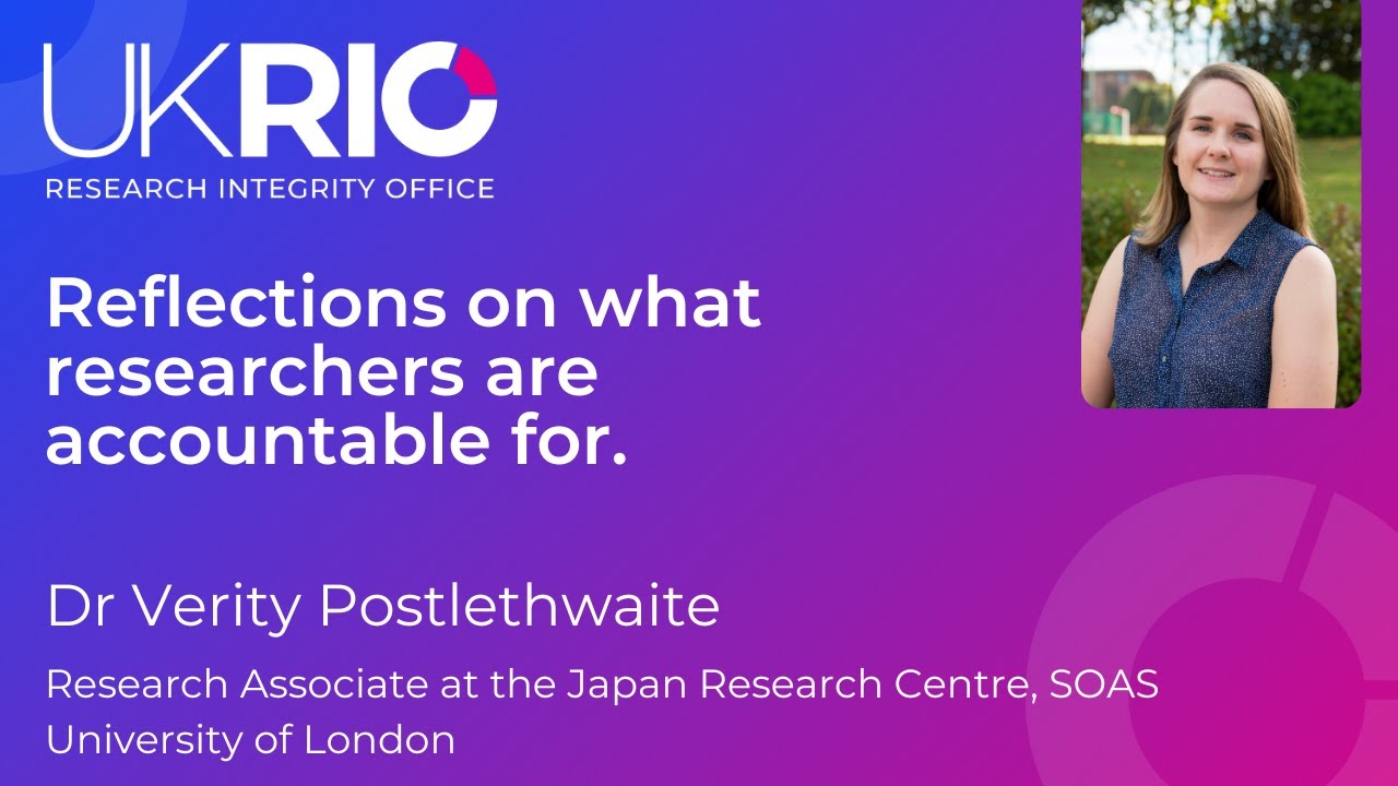 Reflections on what researchers are accountable for . - YouTube