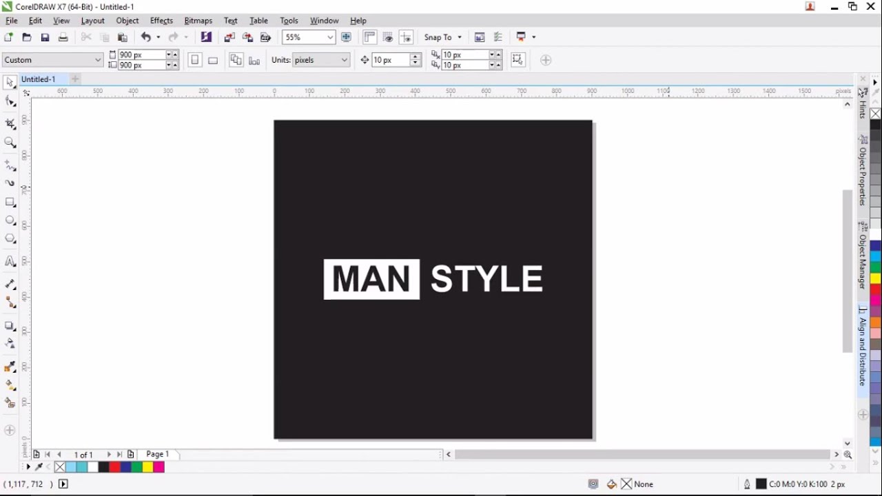 How To Create Man Style Logo In CoralDraw | CorelDraw Tutorial | Musa ...