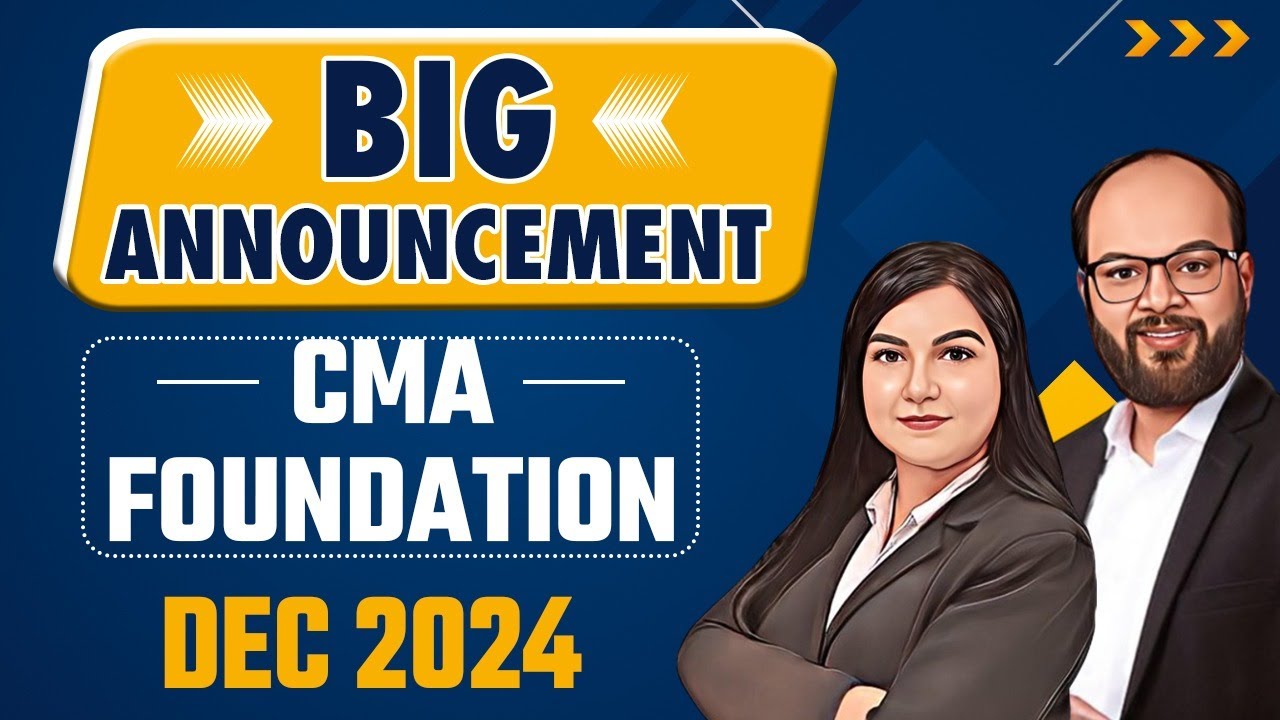 Big Announcement CMA Fond Dec 24 | How to Clear CMA Foundation in First ...