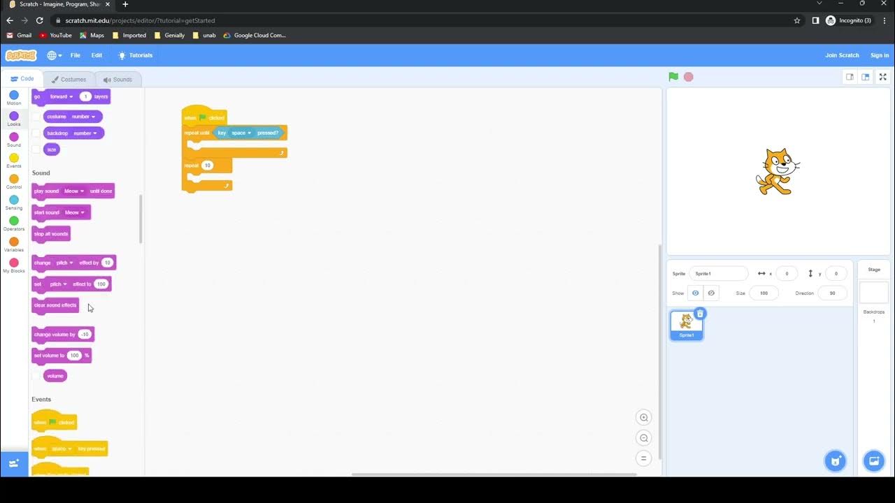 Sentencia de control repeat until/repeat - Scratch - YouTube