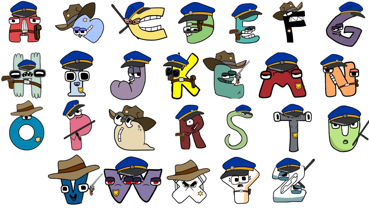 ALPHABET LORE but everyone is Police || Alphabet lore but different ...