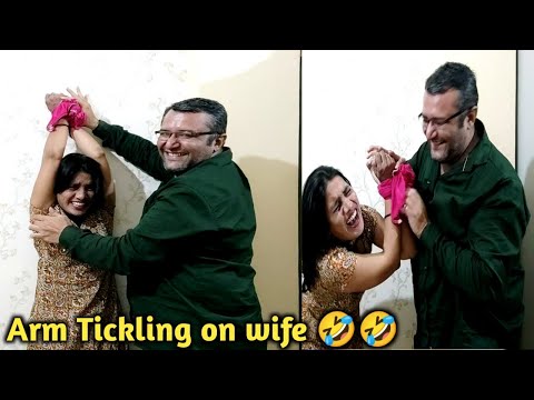 Arm Tickling With Wife || Husband VS Wife Challenge || Prank on wife || Prank on india