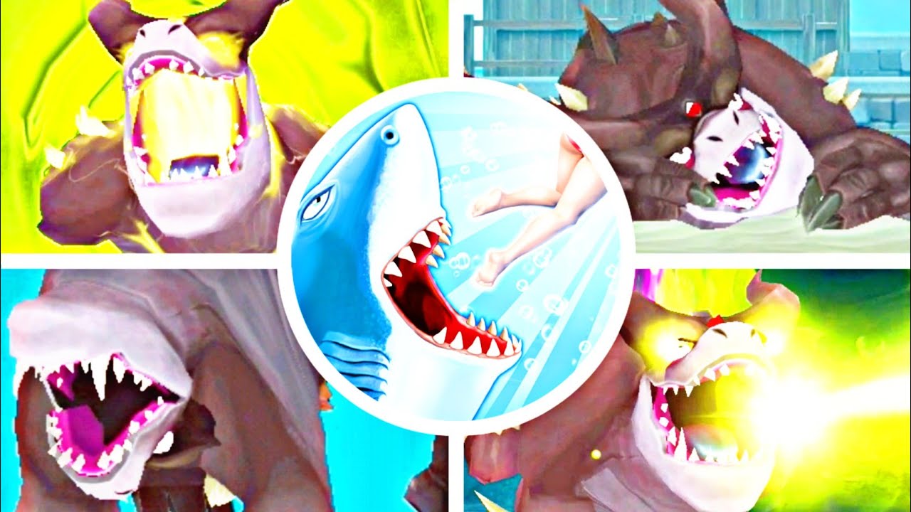 HUNGRY SHARK EVOLUTION - ALL BEHELLMOUTH ANIMATIONS - YouTube