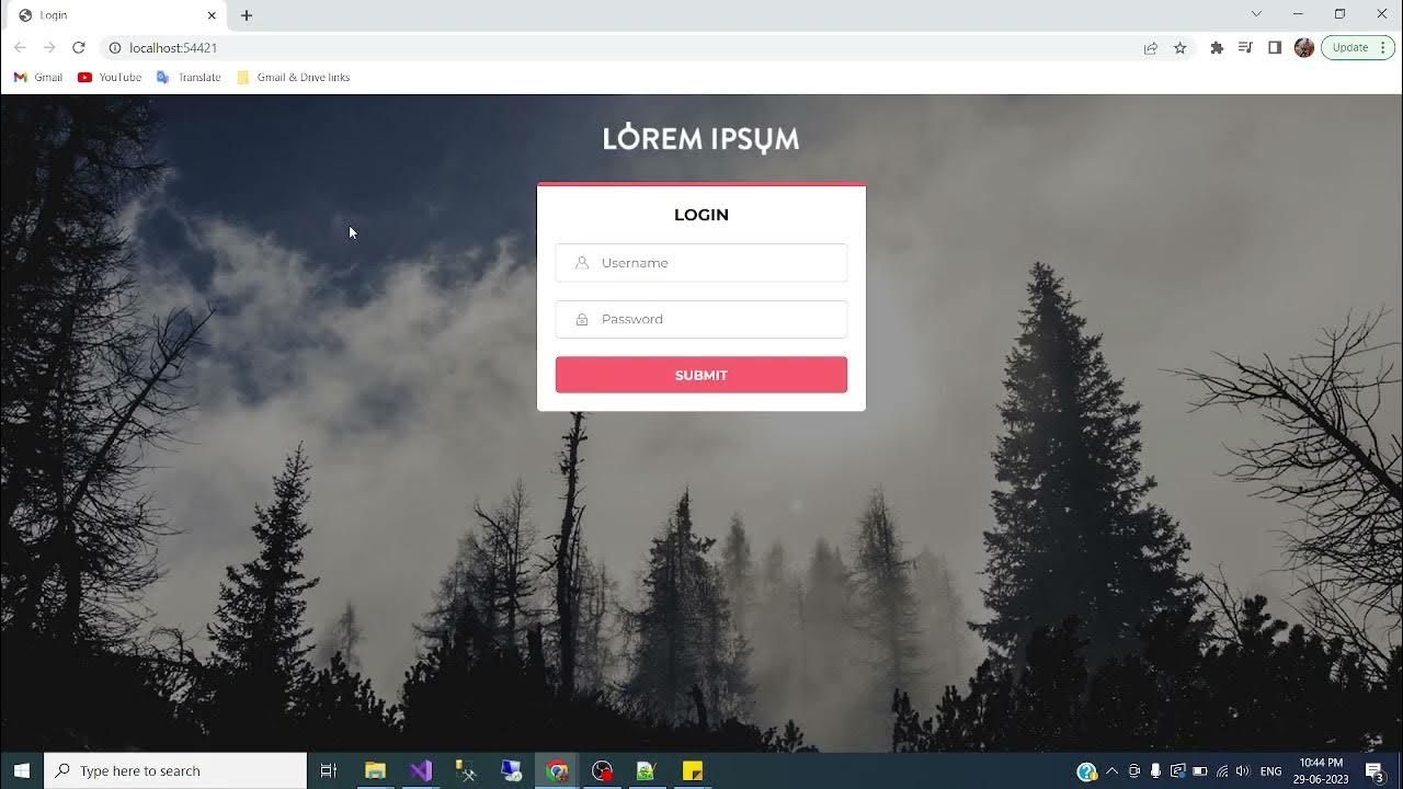 ASP.Net MVC5 Web Application: Login Page Flow with the use of HTML Template - YouTube