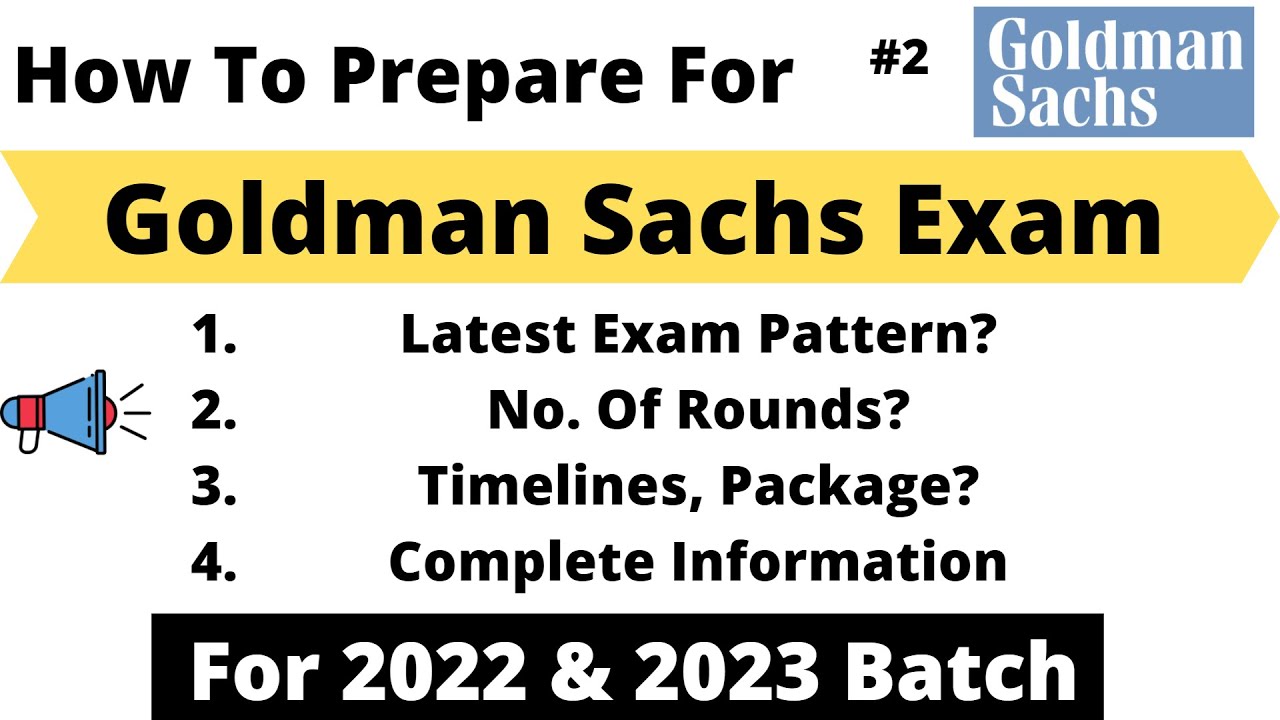 How to Prepare for Goldman Sachs Exam | Pattern | Syllabus | Complete ...