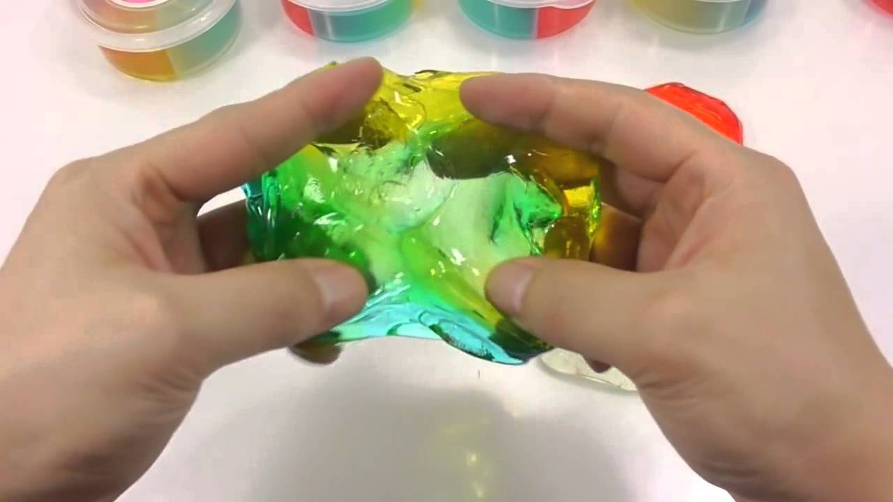 How To Make 'Rainbow Marble Ball Slime' Toy - YouTube