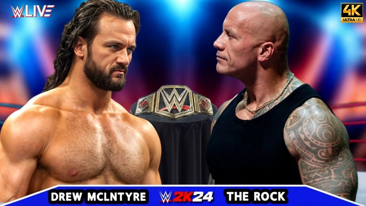 The Rock vs. Drew Mclntyre | WWE CHAMPIONSHIP | WRESTLEMANIA 40 | WWE ...