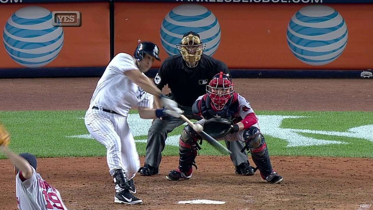 BOS@NYY: Teixeira ties it in 9th with a solo shot - YouTube