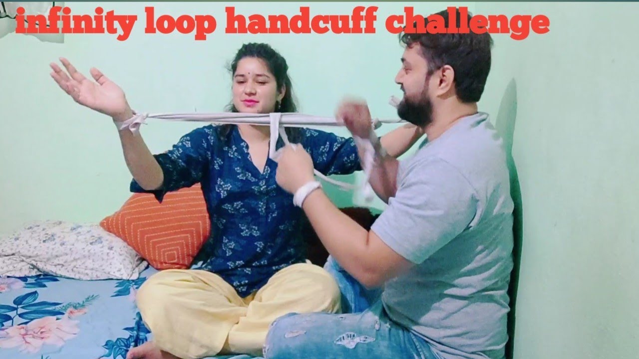 infinity loop handcuff funny challenge ll Couple challenge ll Prakarti ...