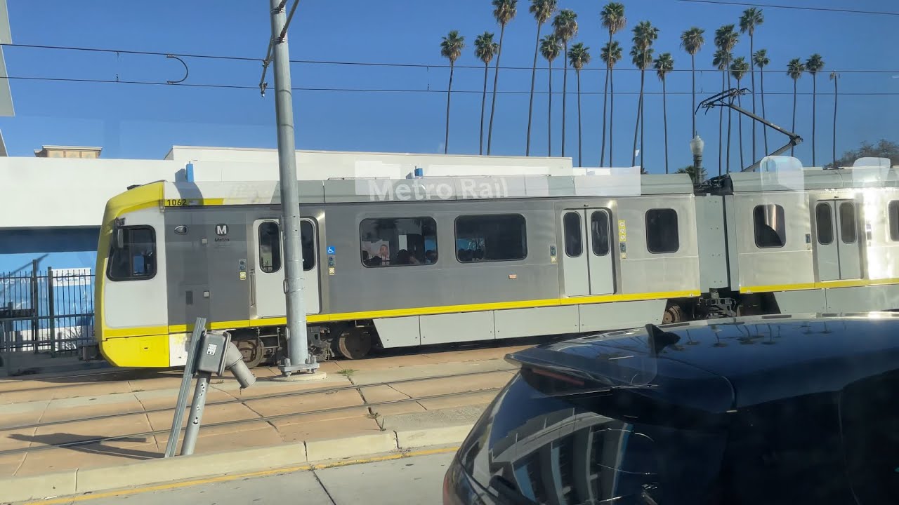 Los Angeles Metro Gold Line E Lightrail Eastbound To East LA Passing By ...