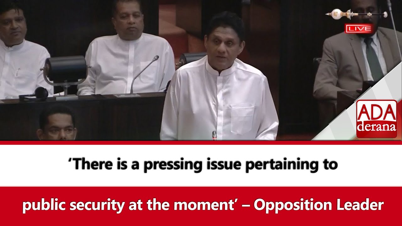 ‘There is a pressing issue pertaining to public security at the moment ...