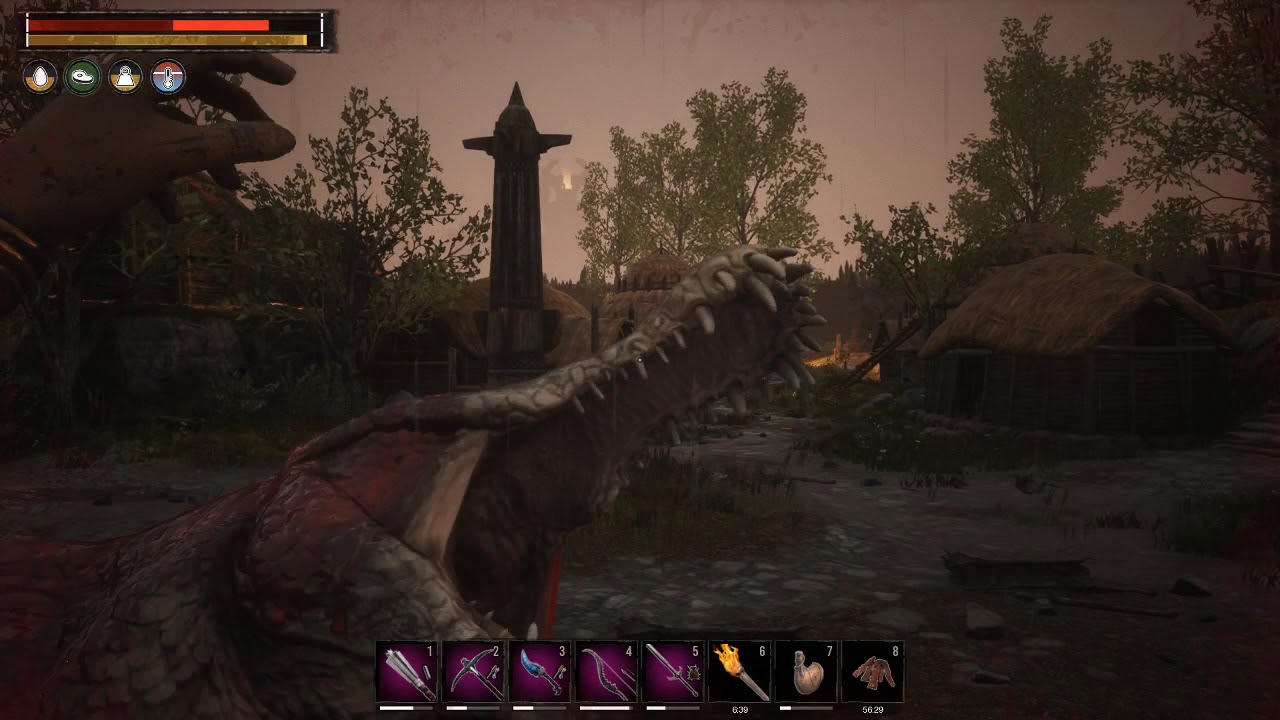 Conan Exiles Croc Boss visits New Asagard in official server - YouTube