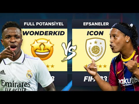EN İYİ EFSANELER TAKIMI vs FULL POTANSİYEL WONDERKID TAKIMI // FIFA 23 KARİYER MODU KAPIŞMA