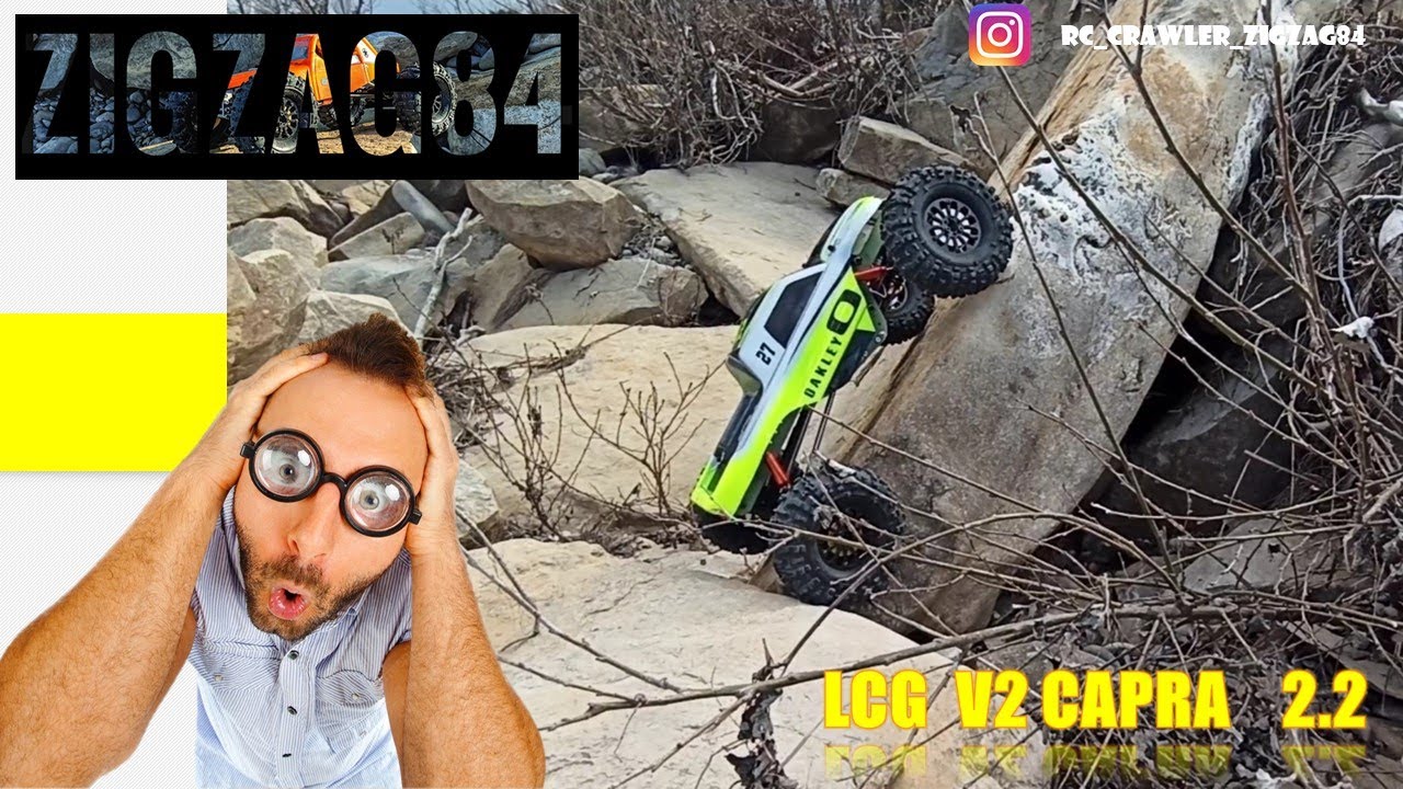 V2 Crawler Capra LCG chassis 2.2 crawling vertical rock - YouTube
