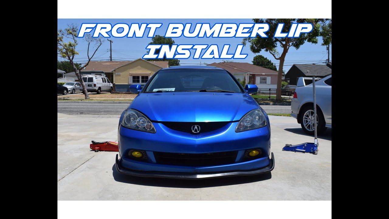 RSX front lip install - YouTube