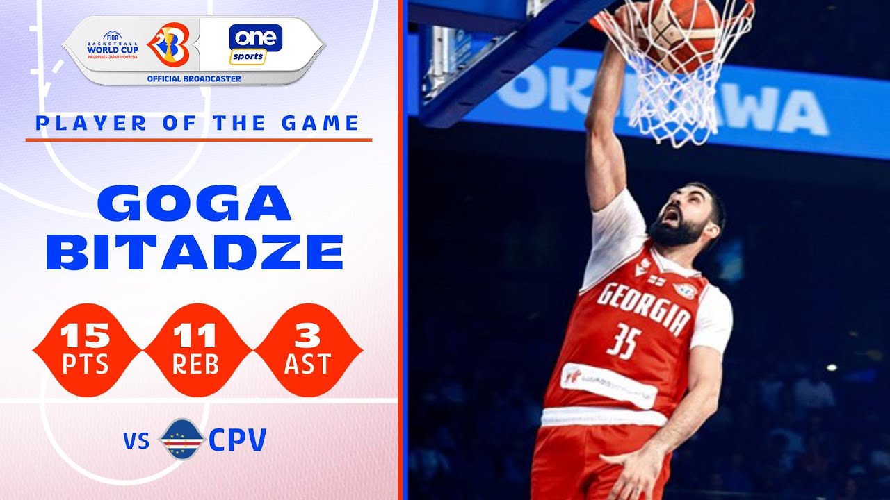 Goga Bitadze leads Georgia to victory | 2023 FIBA Basketball World Cup - YouTube