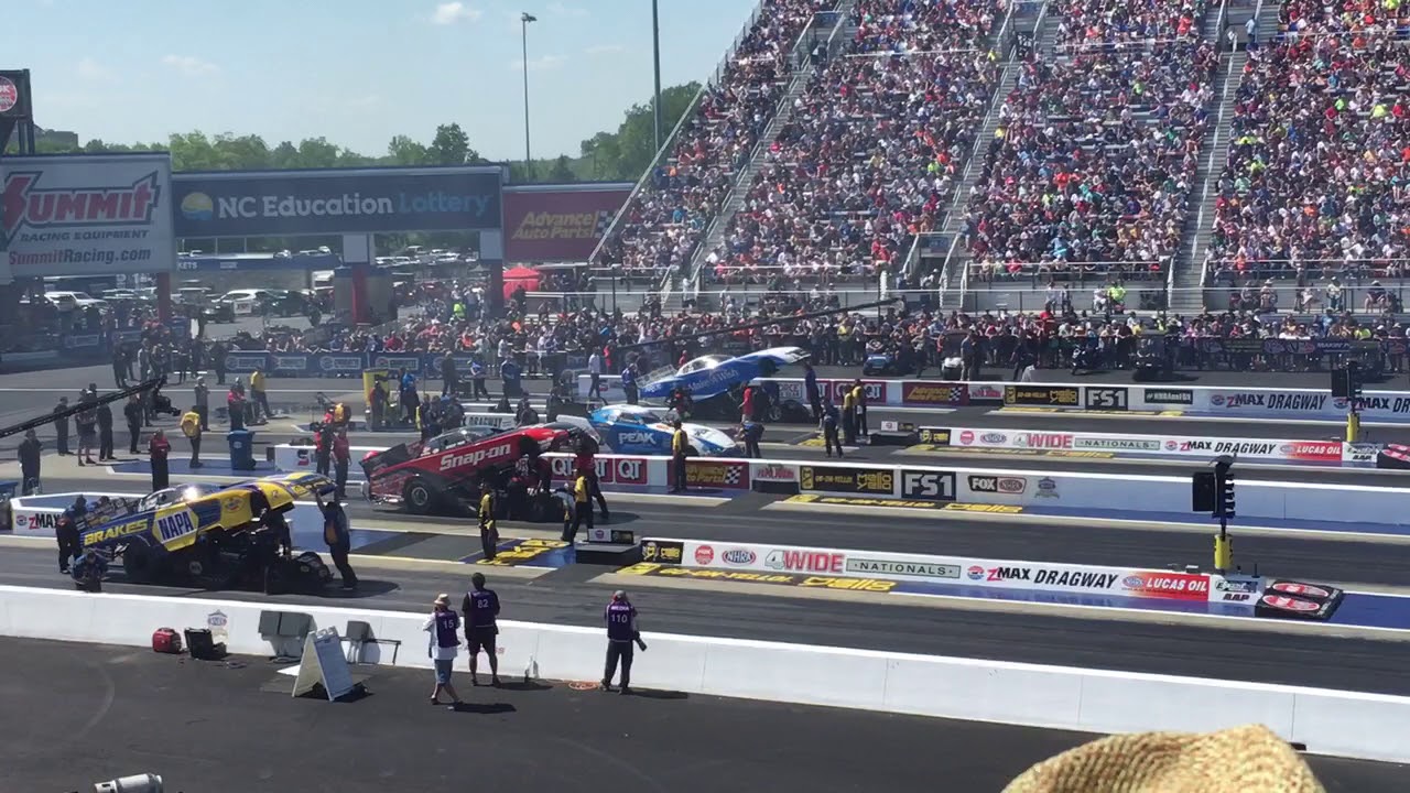 Zmax Dragway Charlotte NC 4 wide 4/28/18 - YouTube