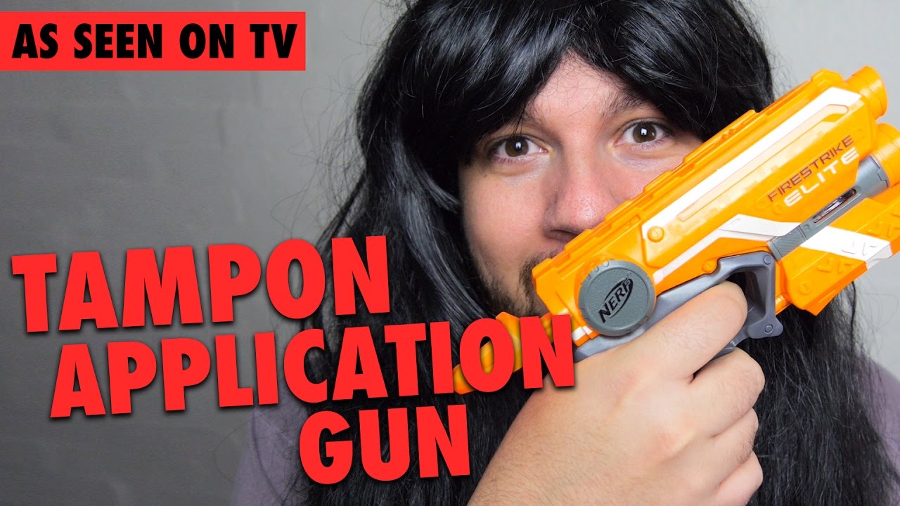 The All New Tampon Gun - YouTube