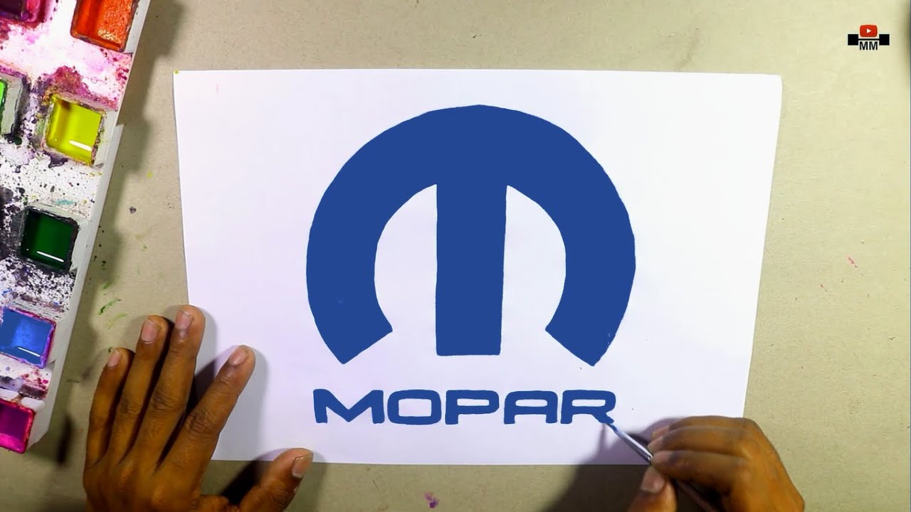 How to draw the Mopar logo - YouTube